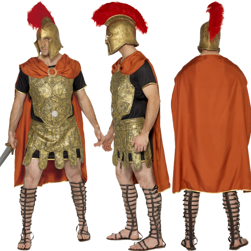 New Roman Centurion Spartacus Ancient Warrior Fancy Dress Costume Mens